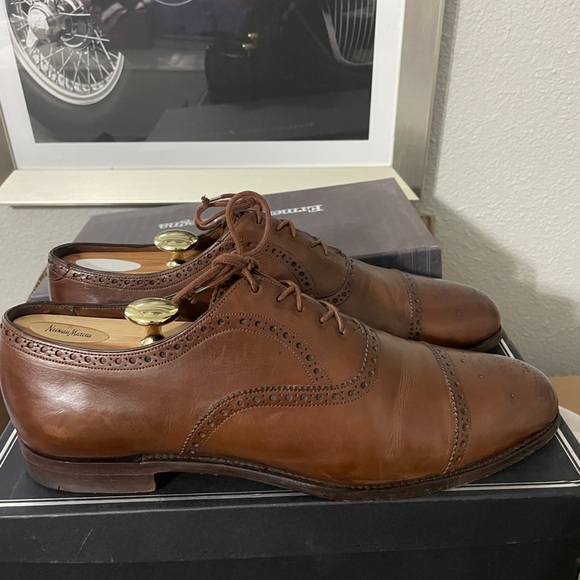 Barker Black | Shoes | Barker Black Leather Cap Toe Shoes | Poshmark
